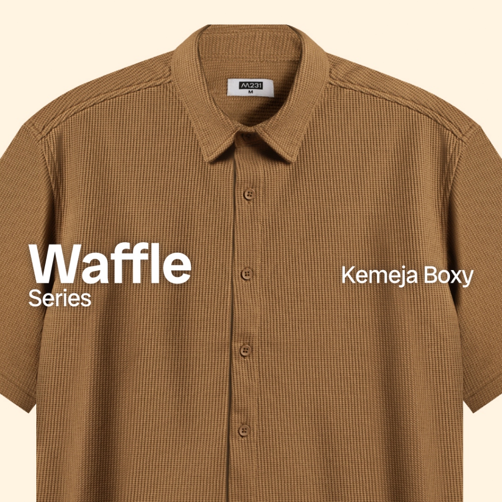Jual M231 Kemeja Waffle Pola Boxy 1211 | Shopee Indonesia