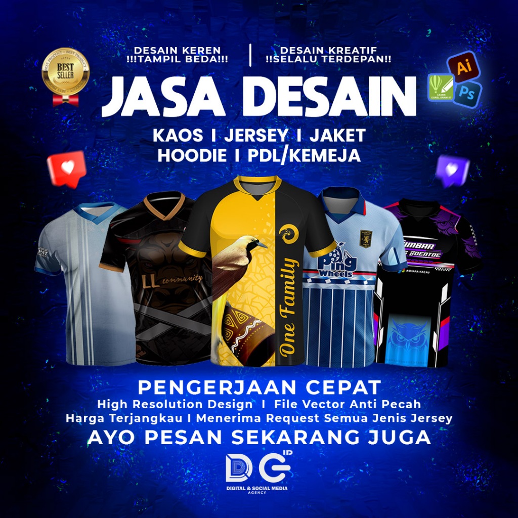 Jual Jasa Desain Kaos & Jersey Profesional | Jaket, Hoodie & PDL – DC ...