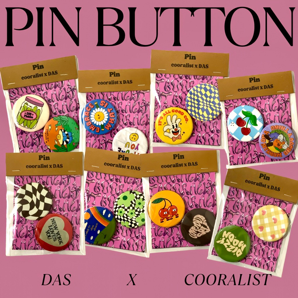 Jual DAS PIN BUTTON SIGNATURE SATUAN • 40 VARIASI | Shopee Indonesia