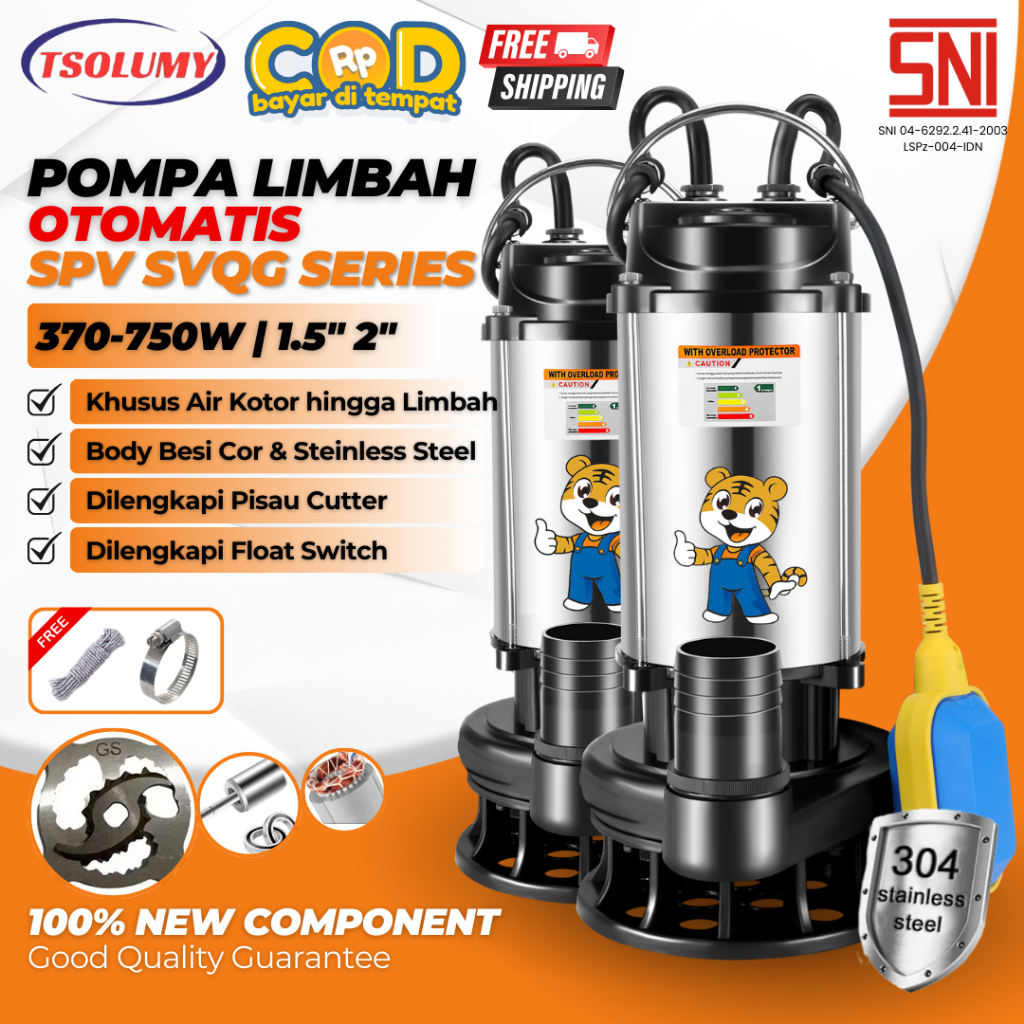 Jual Tsolumy Pump Pompa Celup SPV-370SVQG SPV-550SVQG SPV-750SVQG Pompa ...