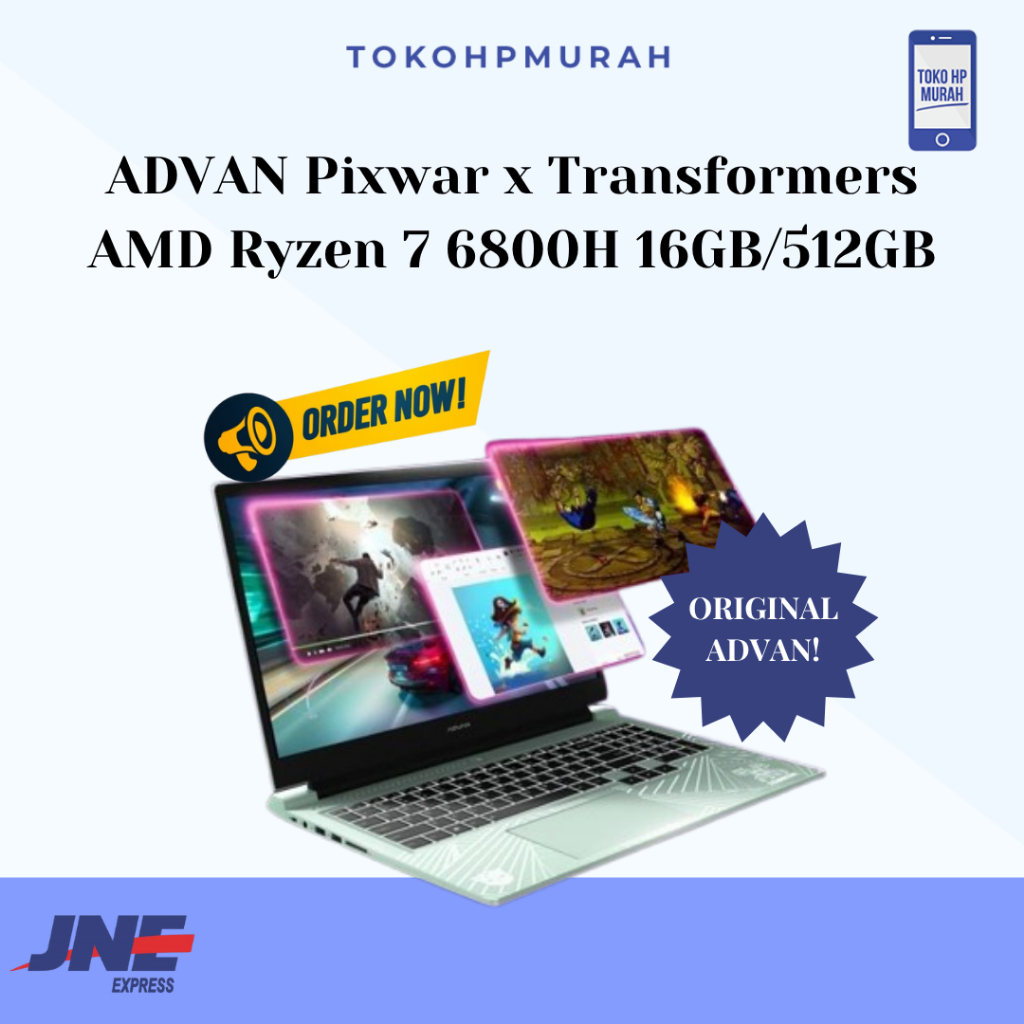 Jual ADVAN Pixwar x Transformers AMD Ryzen 7 6800H 16GB/512GB 15.6 ...