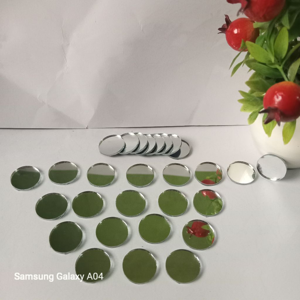 Jual Cermin Kaca Bulat Mini Diameter 2.5cm 30 pcs | Diy Dekorasi ...