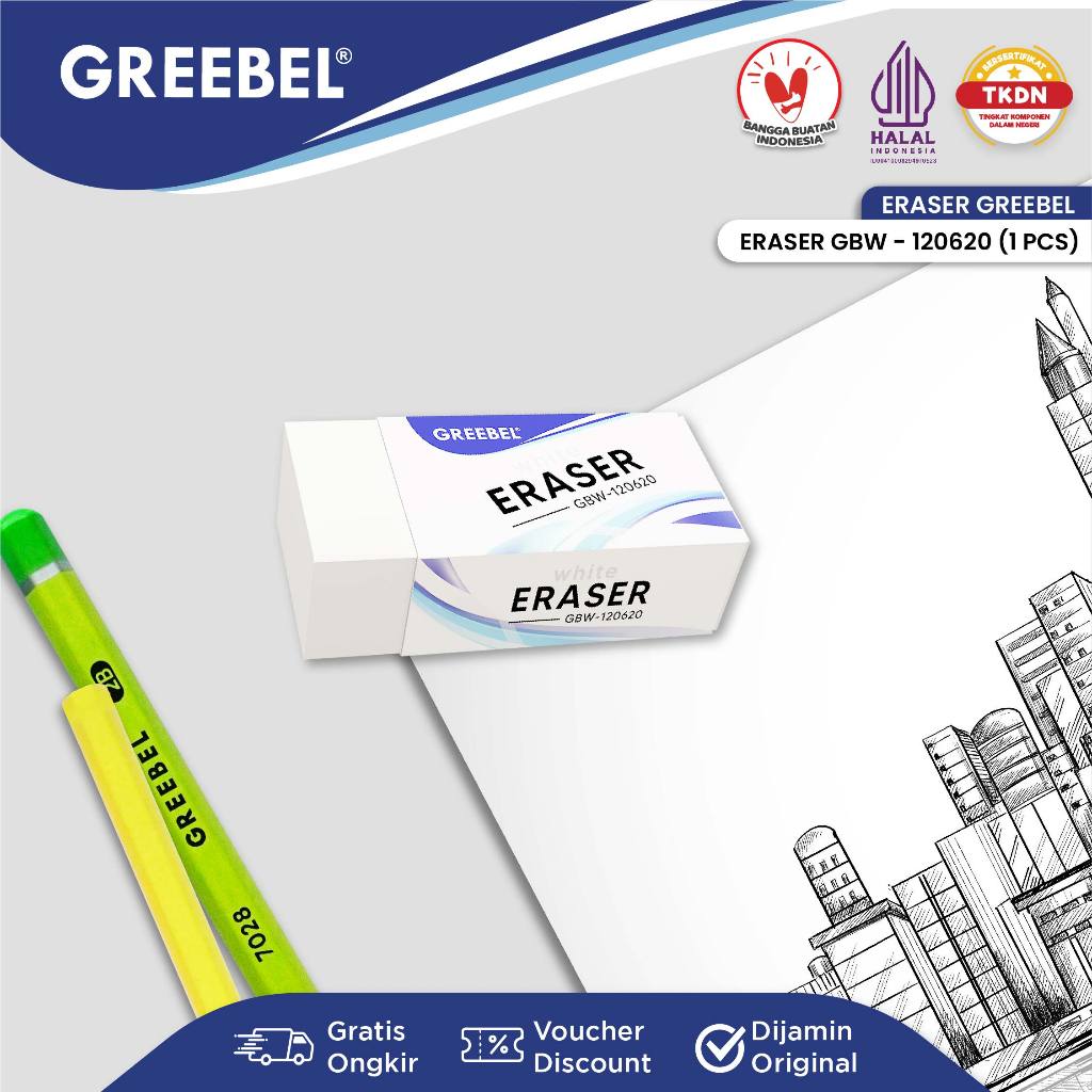 Jual GREEBEL Eraser Penghapus Hapusan Stip (GBW-120620) / Penghapus ...