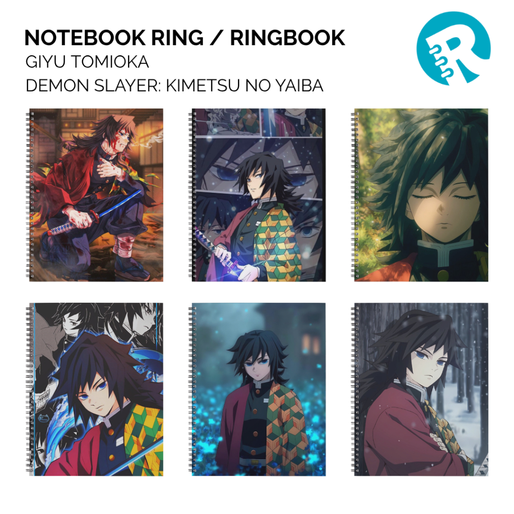 Jual Giyu Tomioka Demon Slayer Kimetsu No Yaiba Diary Notebook Ring ...