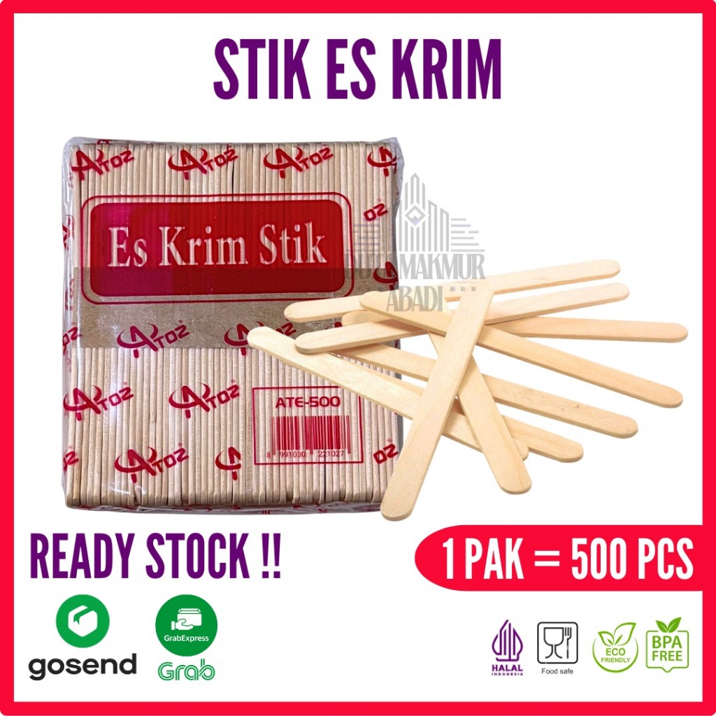 Jual Stick Es Krim Kayu ATOZ 500 Pcs / Popsicle Stick/ Stik Kayu ...
