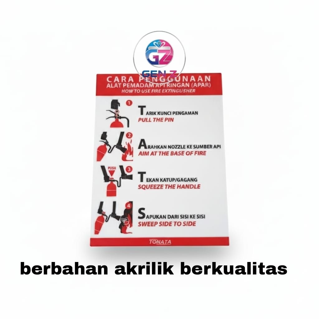 Jual Papan Petunjuk Cara Penggunaan APAR Akrilik – GEN Z Souvenir ...
