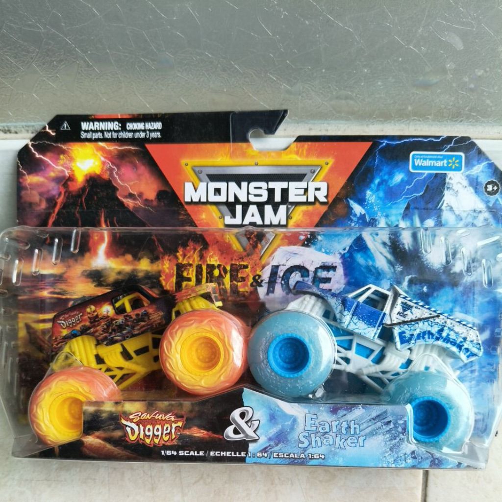 Jual Spin Master Monster Jam Walmart Son Uva Digger Vs Earth Shaker 1: ...