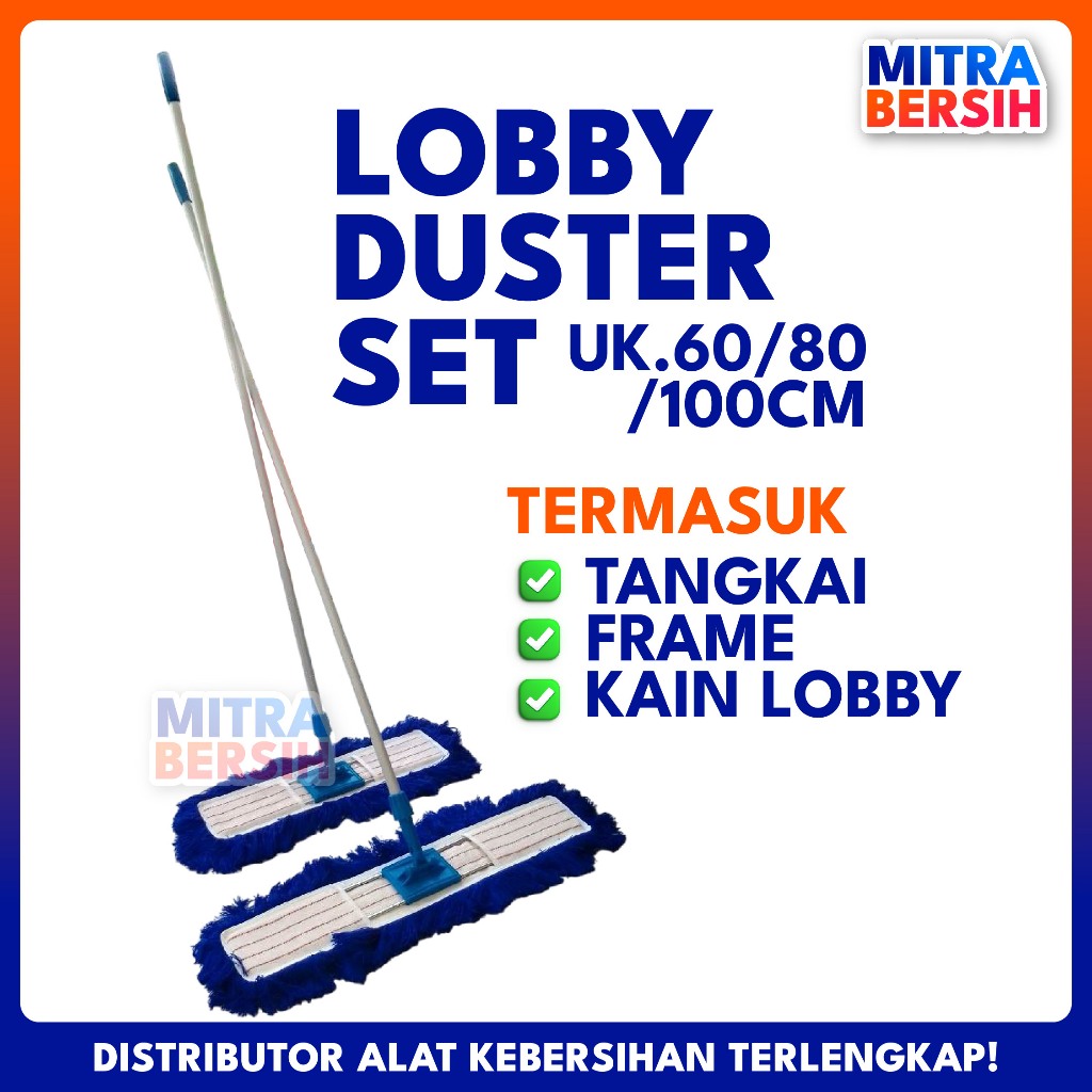 Jual Set Lobby Duster Uk. 60 CM - 80 CM / Sapu Lobby Full Set / Alat ...