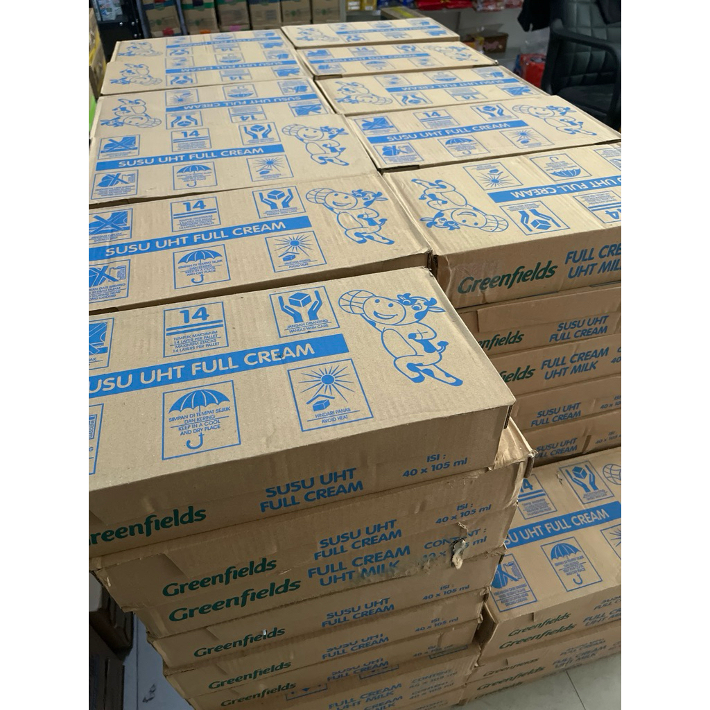 Jual GREENFIELD SUSU UHT PER- CARTOON 105ml isi 40 pcs exp Pasti ...
