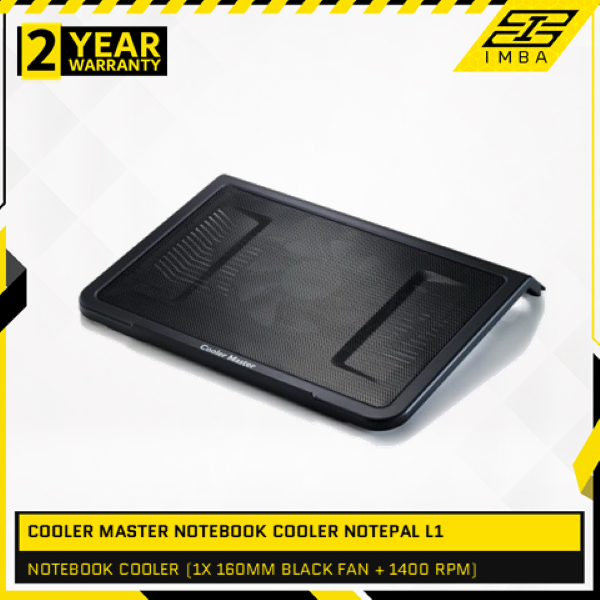 Jual COOLER MASTER NOTEBOOK COOLER NOTEPAL L1 (1X 160MM BLACK FAN ...