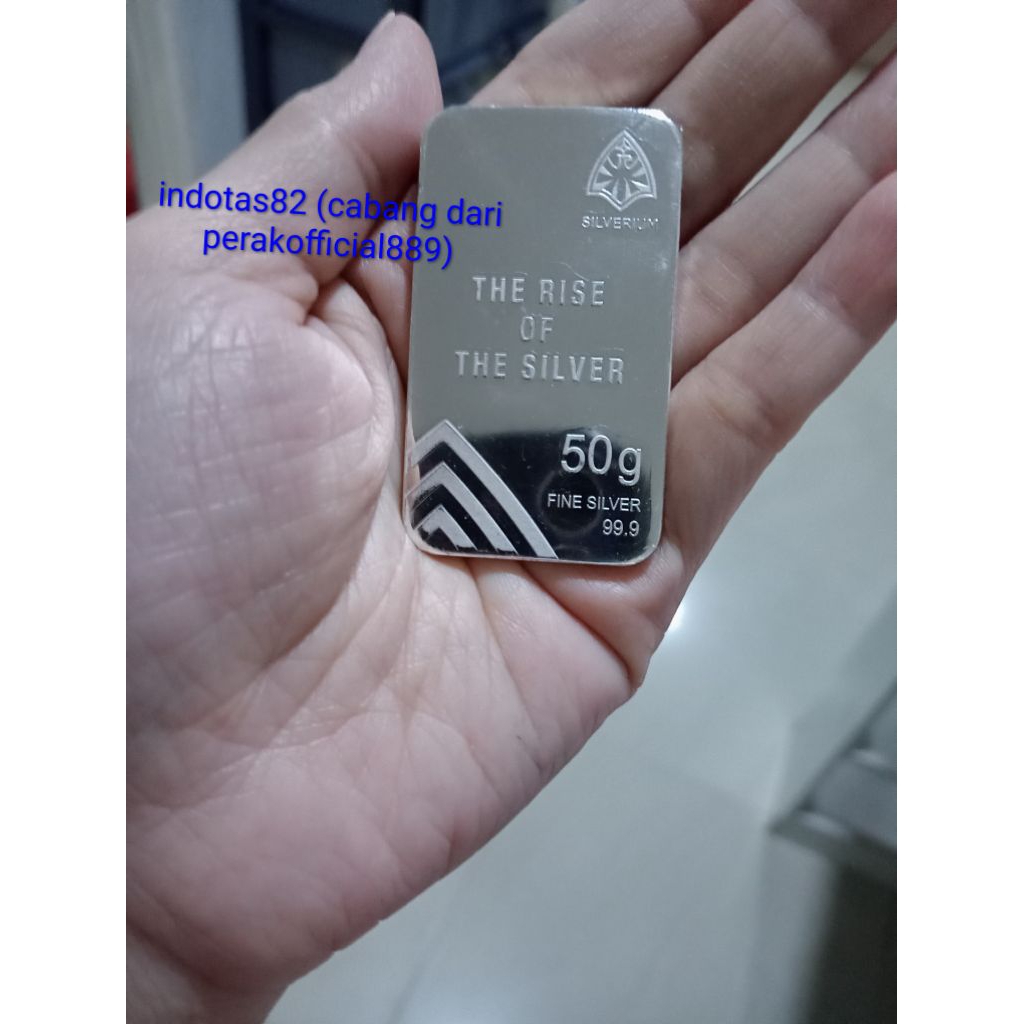 Jual Perak Batang Silverium 50 Gram Fine Silver Kualitas Terjamin Kadar ...