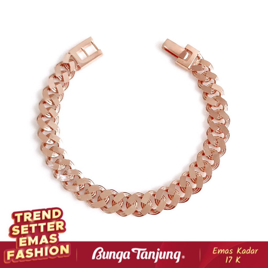 Jual GELANG SISIK NAGA KH - EMAS 17K - BUNGA TANJUNG GOLD | Shopee ...