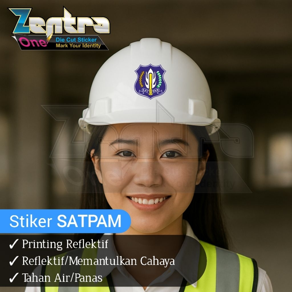 Jual Stiker Logo SATPAM Reflektif Printing. Min-5pcs. Untuk Helm dan ...