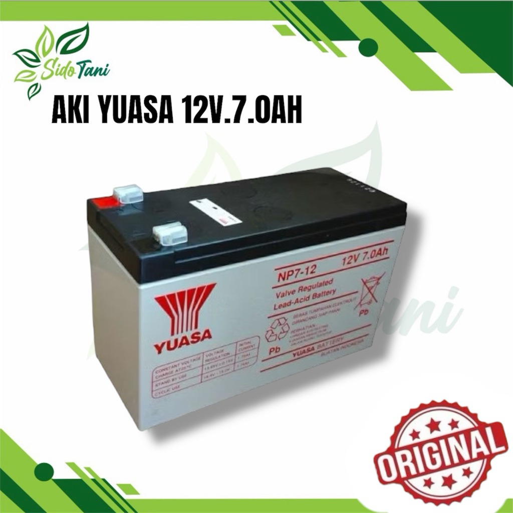 Jual Aki Kering YUASA 12V 7AH Original ACCU tangki pompa semprot ...