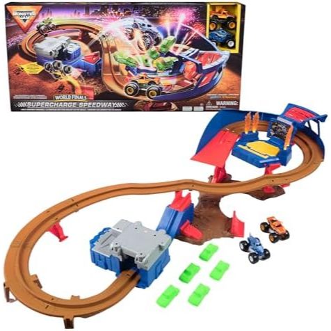 Jual Monster Jam, Supercharge Speedway Playset with Megalodon and EL ...