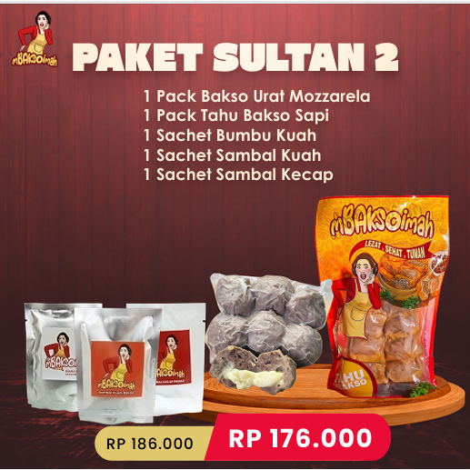 Jual mBAKSOimah Paket Sultan 2 - (1 Pack Tahu Bakso Sapi 1 Pack Bakso ...