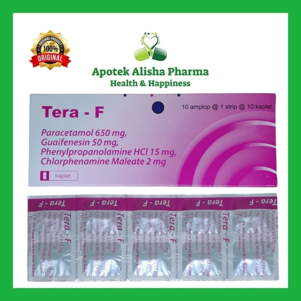 Jual Tera-F Tablet Box isi 100 dan Strip 10 Kaplet Tera F | Shopee ...