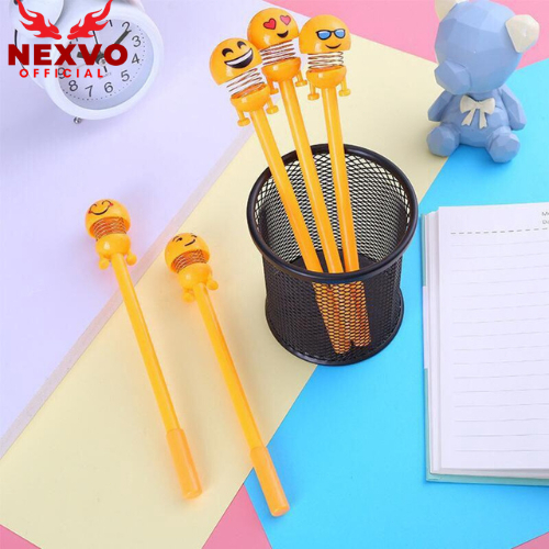 Jual Pulpen Lucu Gel Kuning Pulpen Gel Karakter Emoji Random/Puplen Gel ...