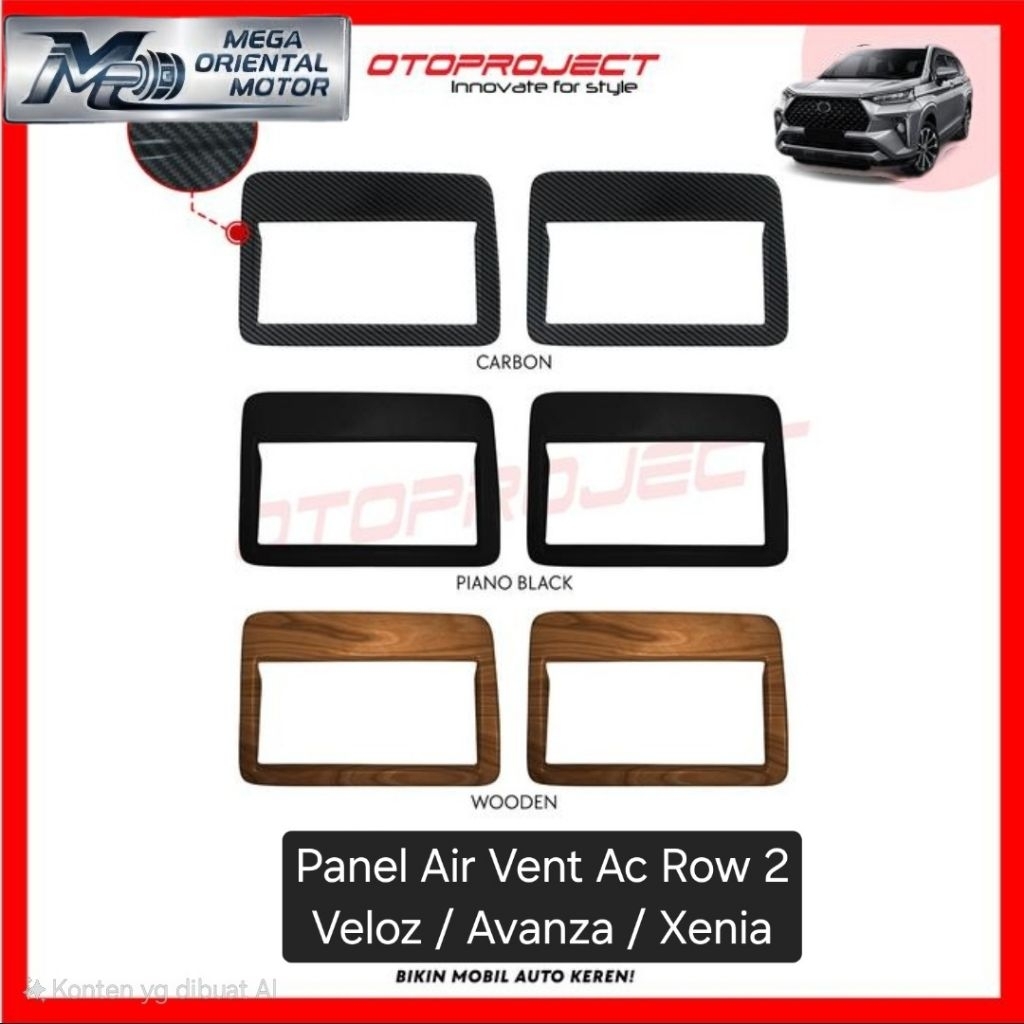 Jual Otoproject Panel Cover Air Vent AC Row 2 R/L untuk All New Veloz ...
