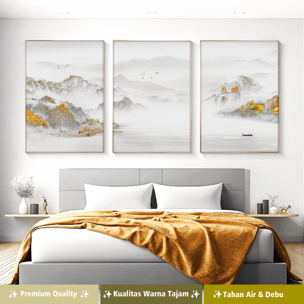 Jual Hiasan Dinding Ruang Tamu Minimalis CANVAS INCLUDE FRAME - Wall ...