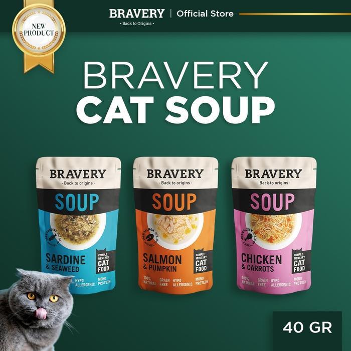 Jual BRAVERY CAT SOUP 40GR / CAT FOOD / MAKANAN BASAH | Shopee Indonesia