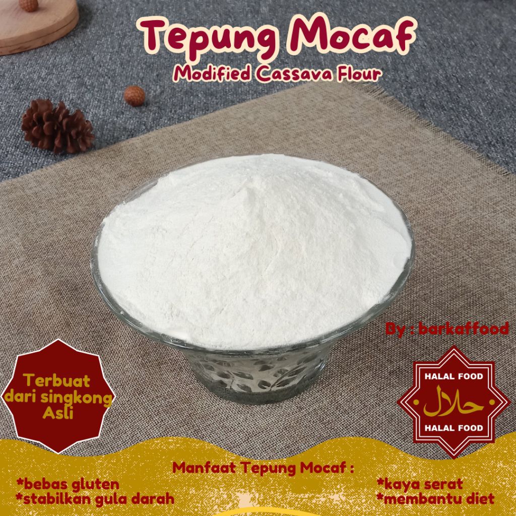 Jual [1 kg] tepung mocaf/ tepung sehat bebas gluten/ tepung singkong ...