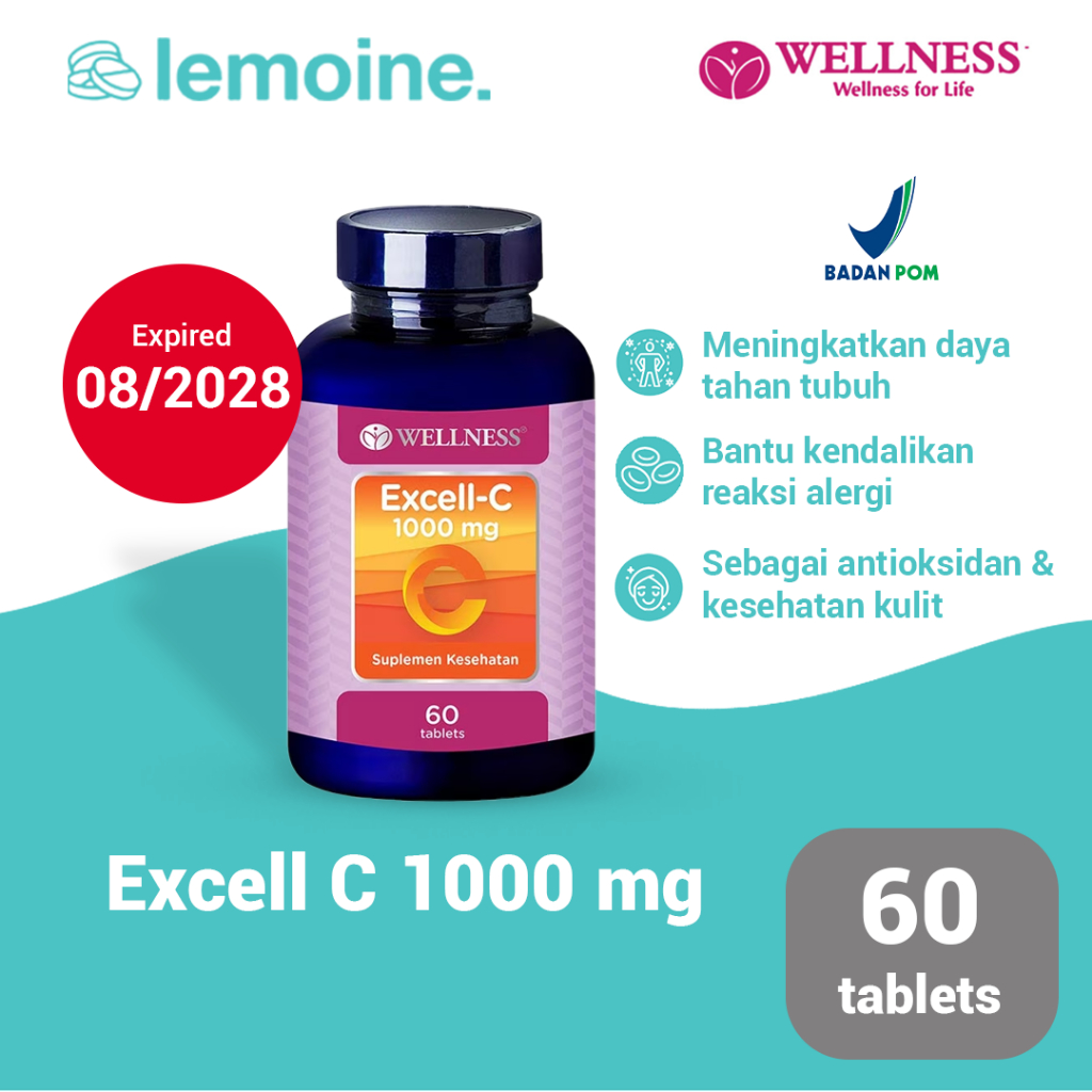 Jual Wellness Excell C 1000mg Excell Vitamin C 1000mg Kolagen Daya ...