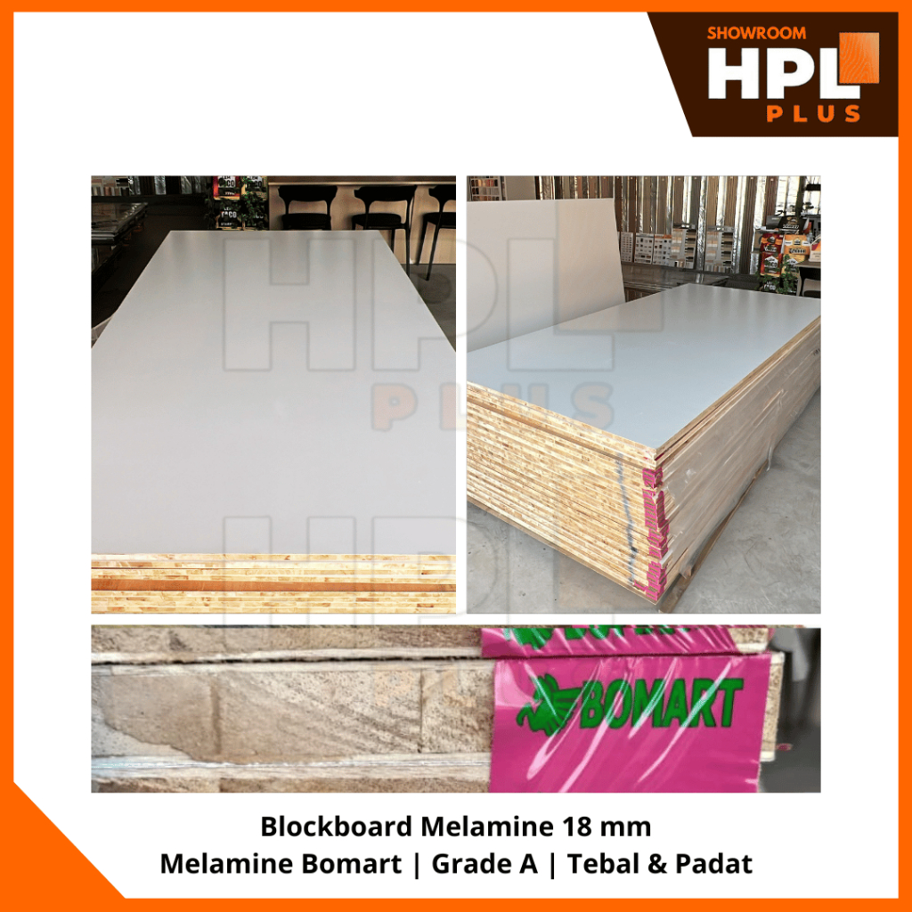 Jual Blockboard Melamine (Blokmin) 18 mm | Single Face Bomart Grade A ...