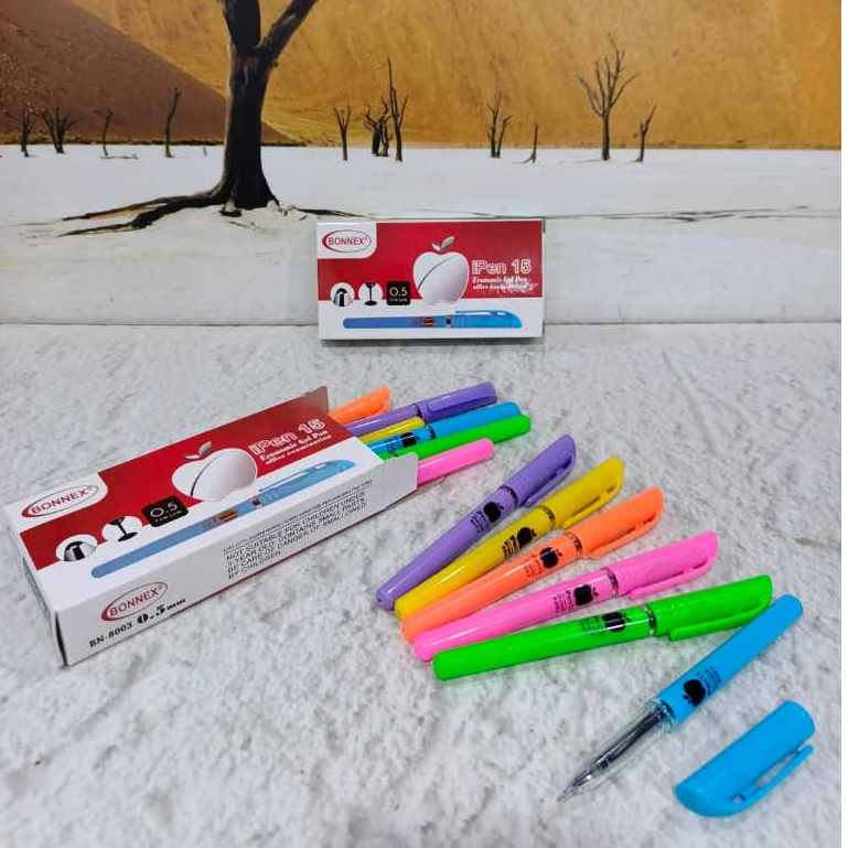 Jual (12PC) PEN GEL PENA JEL BOLLPEN IPEN APEL MERAH pulpen ballpoint ...