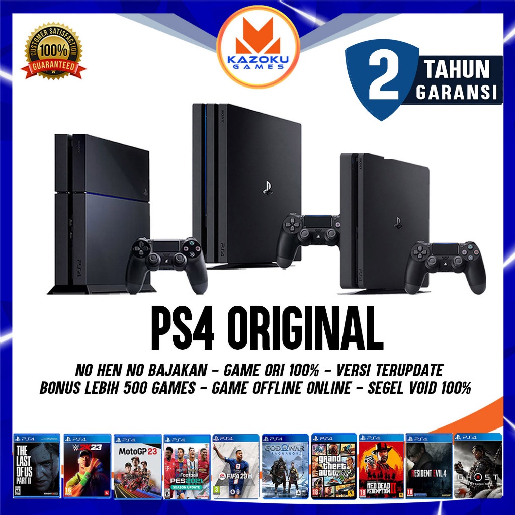 Jual GARANSI 2 TAHUN PLAYSTATION 4 PS4 PRO / SLIM / FAT BISA ONLINE ...