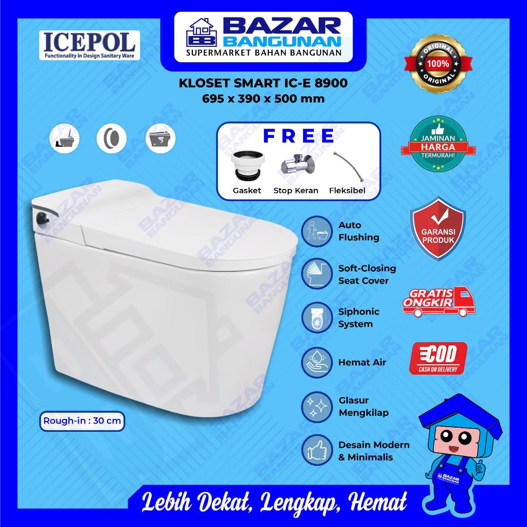 Jual Icepol - Smart Closet Kloset Toilet Duduk Pintar WC IC-E 8900 ...