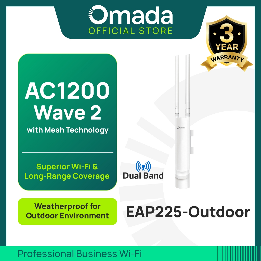 Jual TP-LINK OMADA EAP225-Outdoor AC1200 Dual Band Outdoor Access Point ...