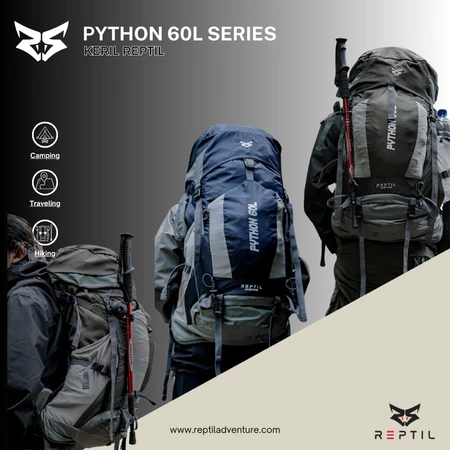 Jual TAS GUNUNG/CARRIER 60L REPTIL ADVENTURE PYTHON series | Shopee ...