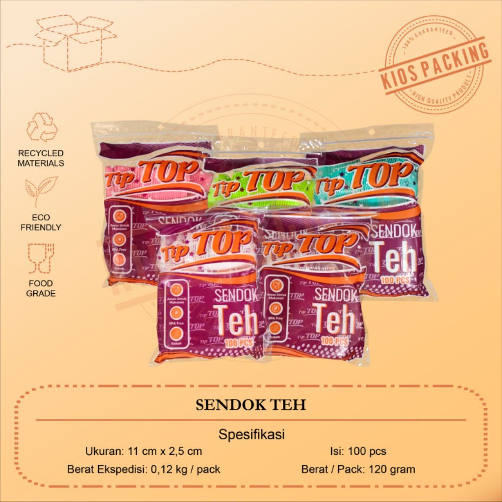 Jual Sendok Teh Eskrim Jelly Plastik STG Putih Susu Panjang 11cm Isi ...