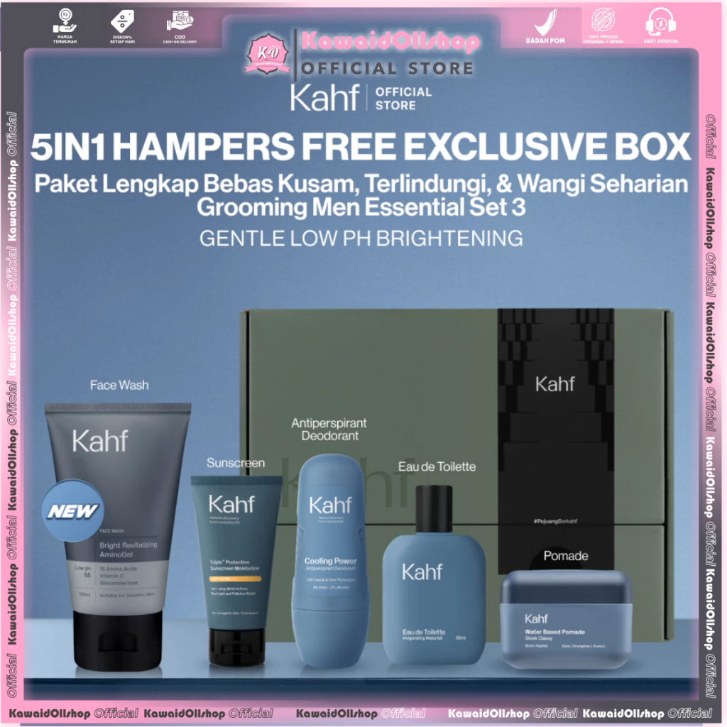Jual KAHF BUNDLE 5IN1 HAMPERS [FREE EXCLUSIVE BOX FOR GIFT ] BEBAS ...