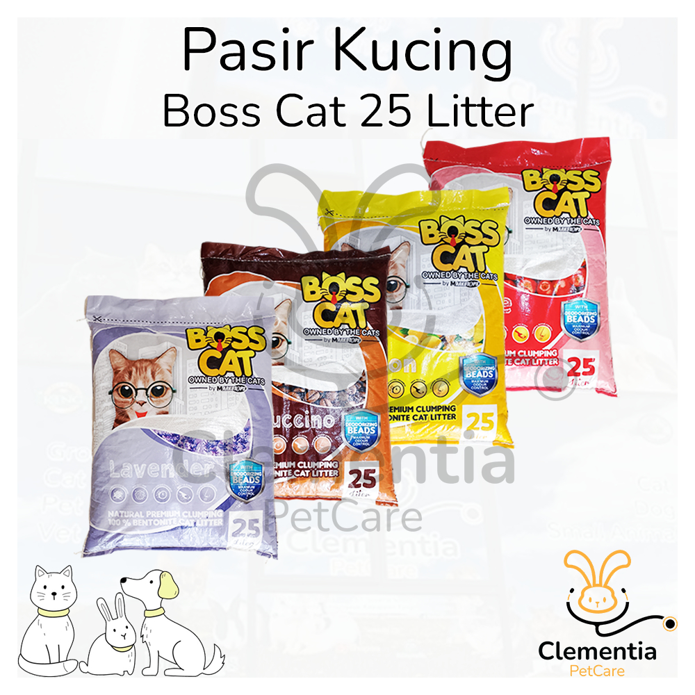 Jual Pasir Kucing Boss cat 25L/20kg | Pasir Kucing Gumpal Wangi Boss ...