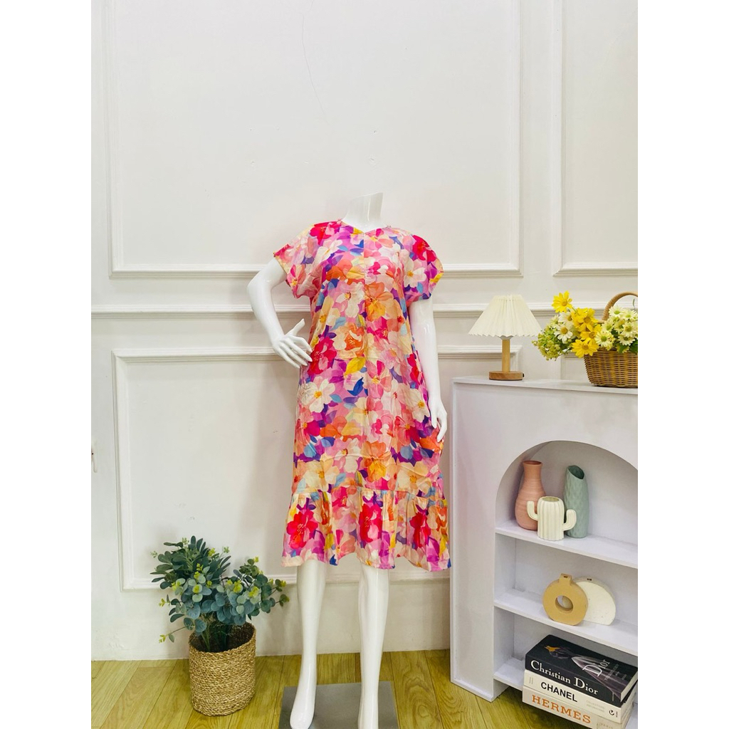 Jual Daster Ruffle daster busui friendly daster adem daster rayon ...