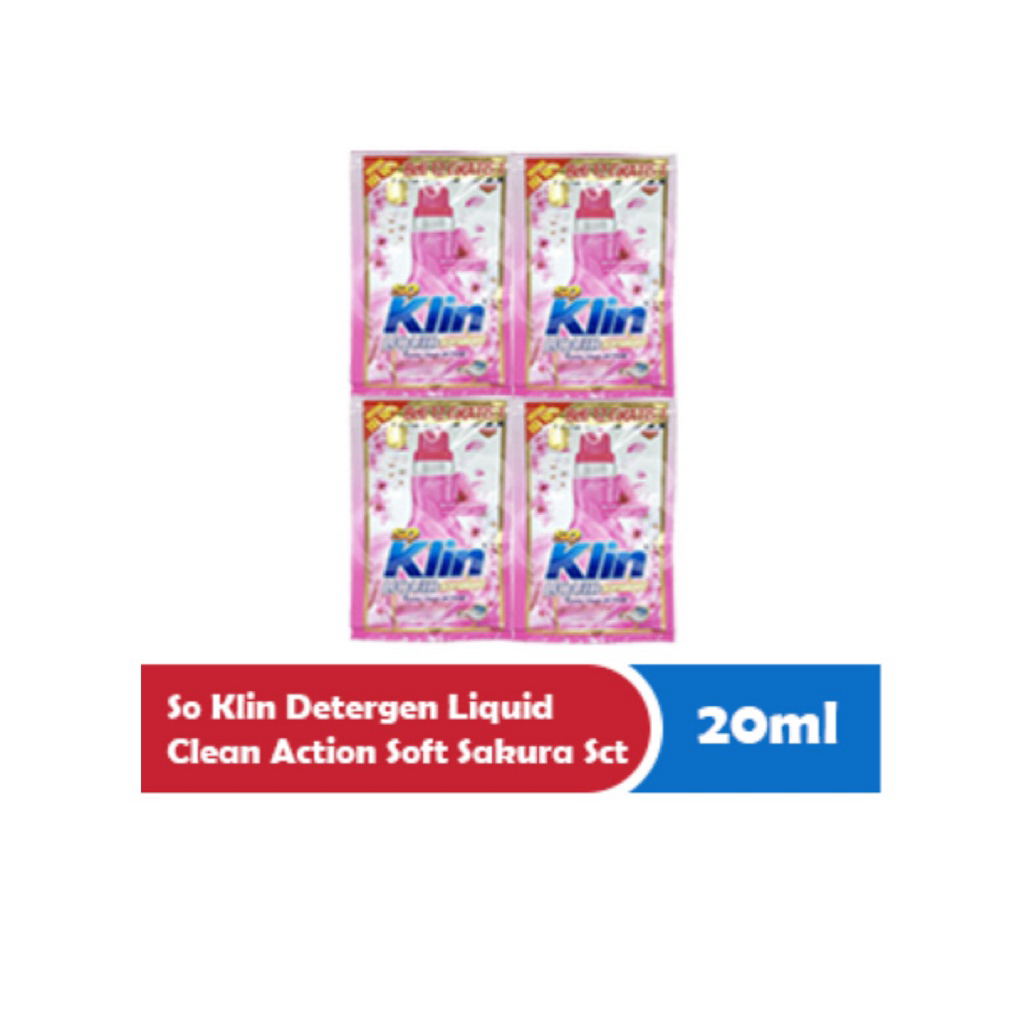 Jual So Klin Liquid Soft Sakura 20ml x 24 – Deterjen Cair Wangi Lembut ...