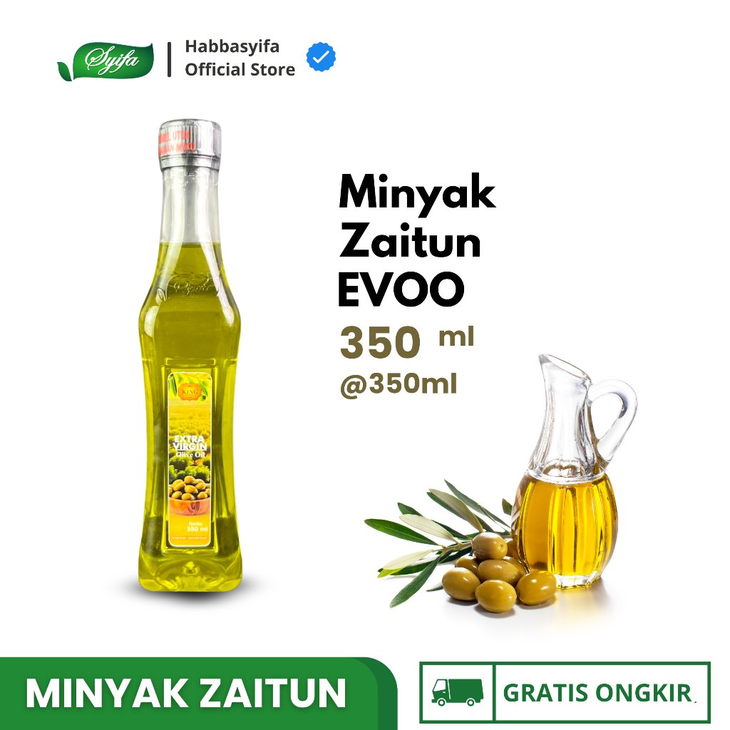 Jual Minyak Zaitun Olive Oil EVOO 350 ml King Zaitun Extra Virgin Olive ...
