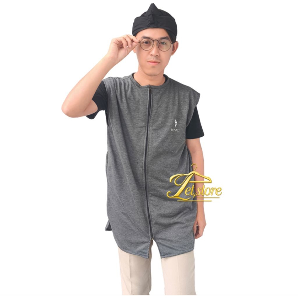 Jual Rompi sholat Dewasa Rosal full Zipper | Shopee Indonesia