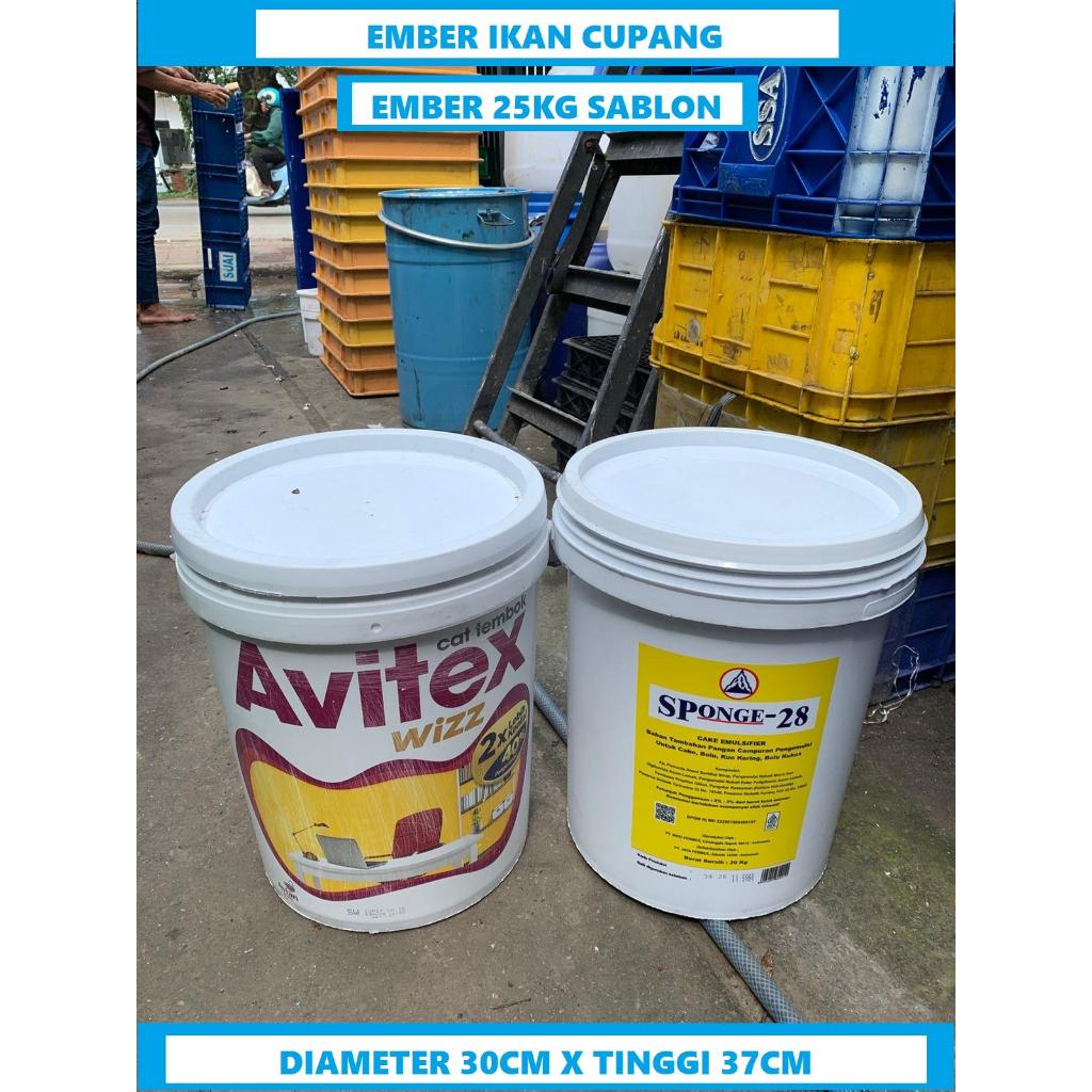 Jual Ember bekas cat murah/ember 25kg/20kg sablon MERK RANDOM | Shopee ...