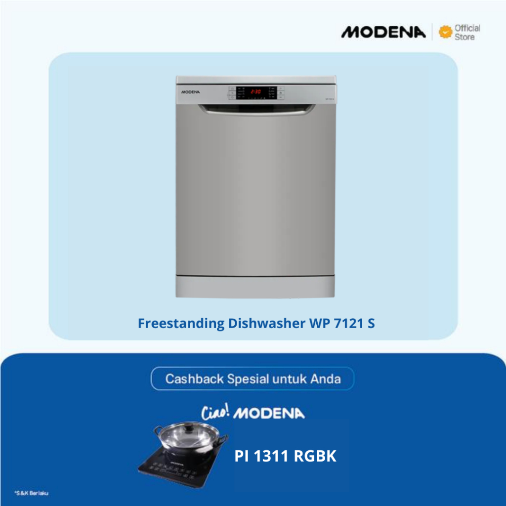 Jual MODENA WP 7121 S freestanding dishwasher atau mesin cuci piring ...