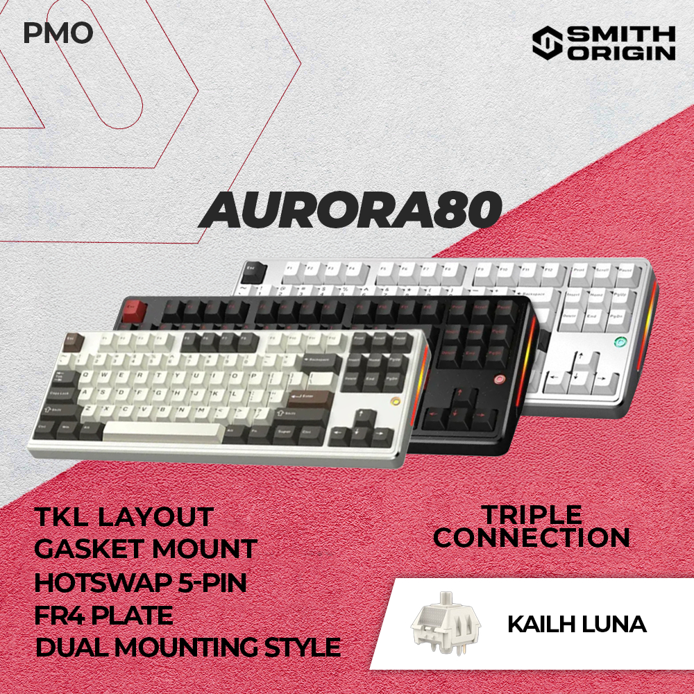 Jual PMO Aurora 80 Aluminium Alloy Trimode Wireless Mechanical Keyboard ...