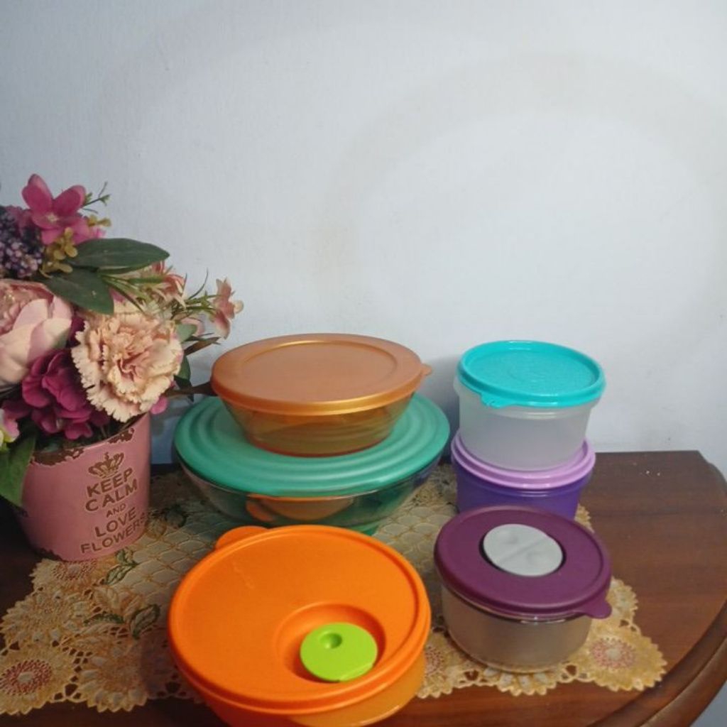 Jual CRYSTALWAVE / RICE BOWL TUPPERWARE, wadah( bekal) makanan 1500 ml ...