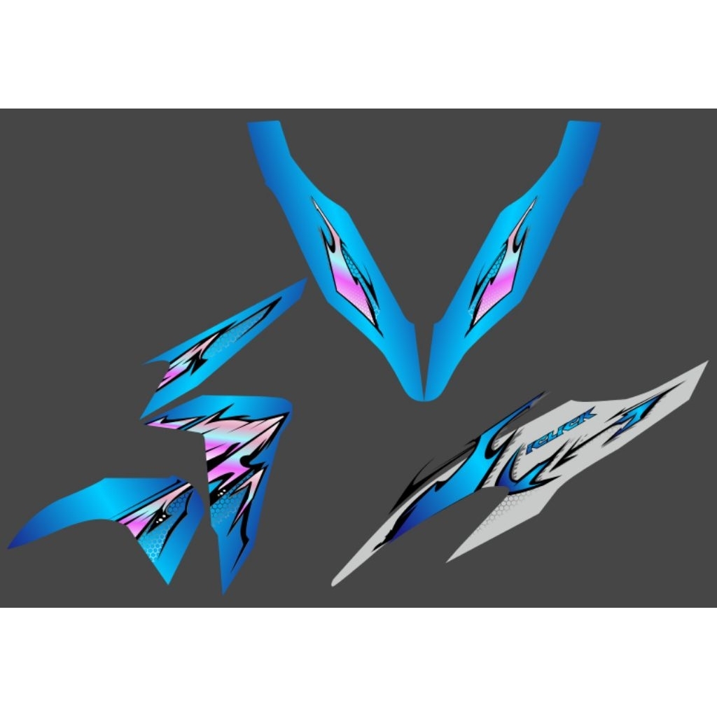Jual Striping Sticker Vario Led New 125 150 Transparan Hologram Motif ...