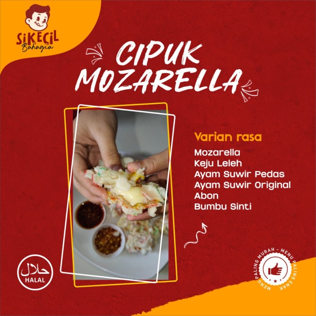 Jual Cipuk (Aci Kurupuk) isi Mozarella 10 pcs dengan bumbu chili oil ...