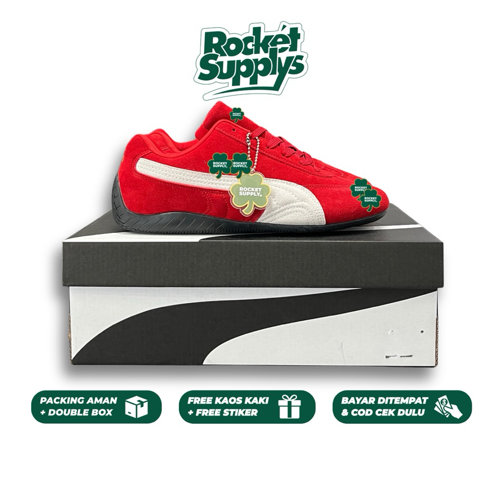 Jual Sepatu Pria Wanita Speed Cats Red White / 100% Baru | Shopee Indonesia