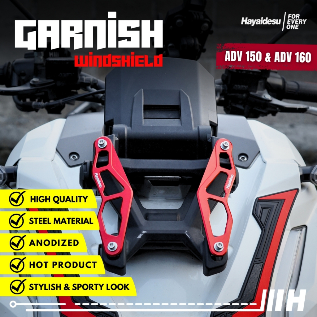 Jual Hayaidesu Garnish Windshield ADV 150 & ADV 160 - Full CNC Anodize ...