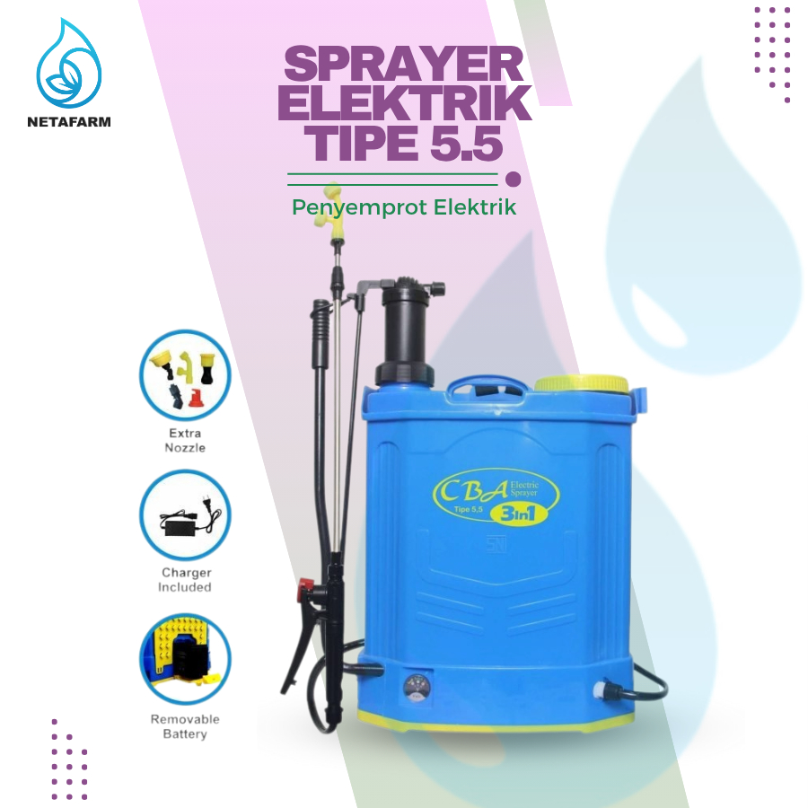Jual Alat Semprot CBA SPRAYER ELEKTRIK TIPE 5.5 Tanki 16L - 1 Pcs ...