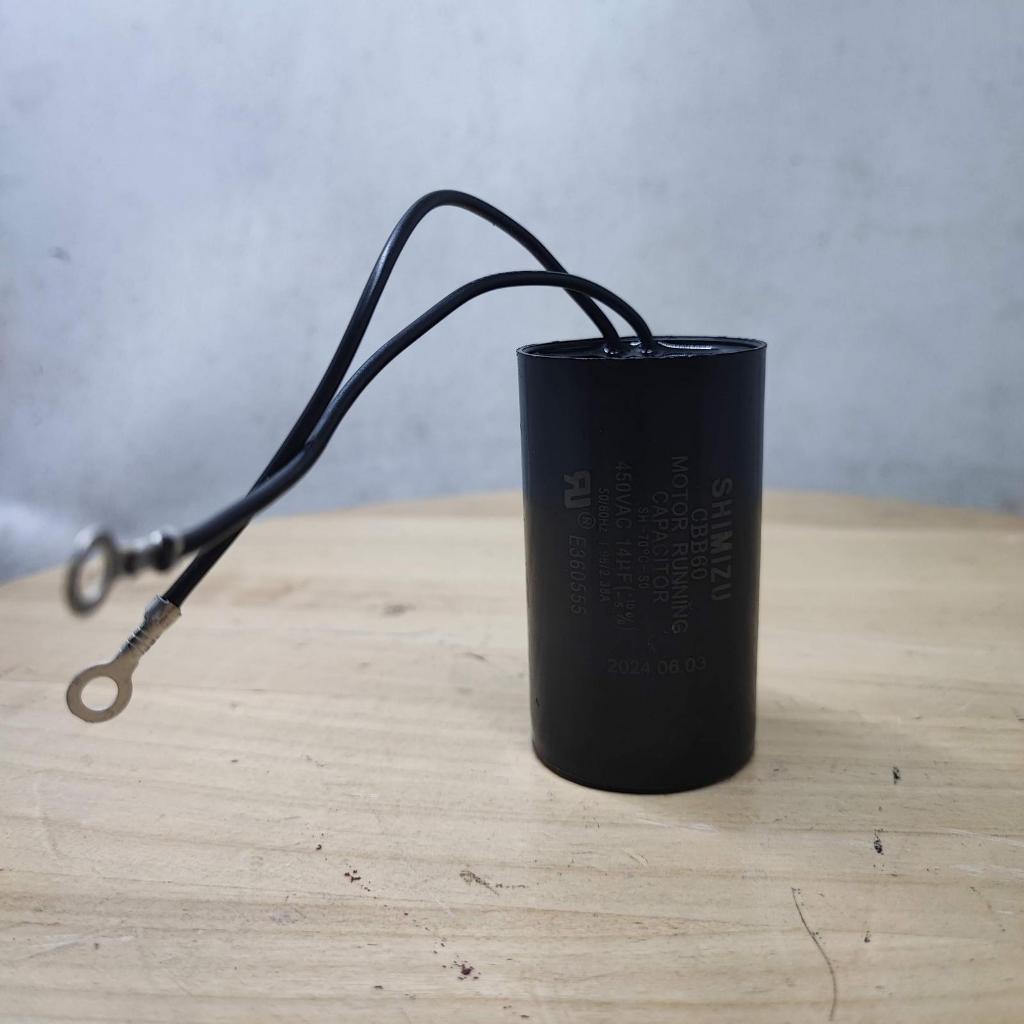 Jual ASLI Kapasitor Shimizu bulat kabel 14 uf 450v asli capacitor PC ...